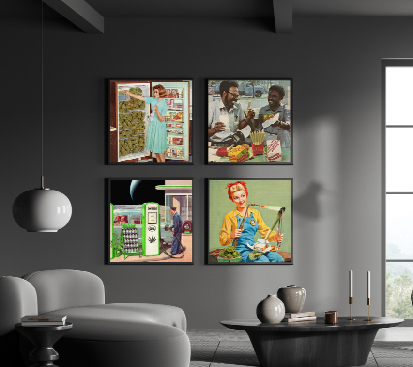 Stoner Art | Vintage Gas Station | WeedFeedShop